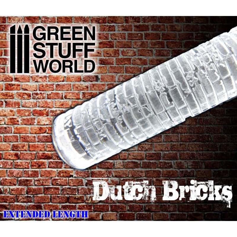 Green Stuff World Rolling Pin Dutch Bricks Pattern for modeling and Di ...